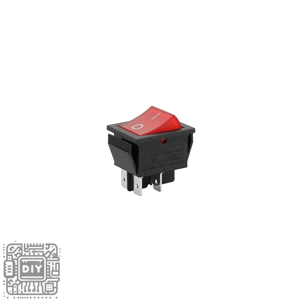 DPST Rocker Switch 16A 250V - DIYStoreiq.com