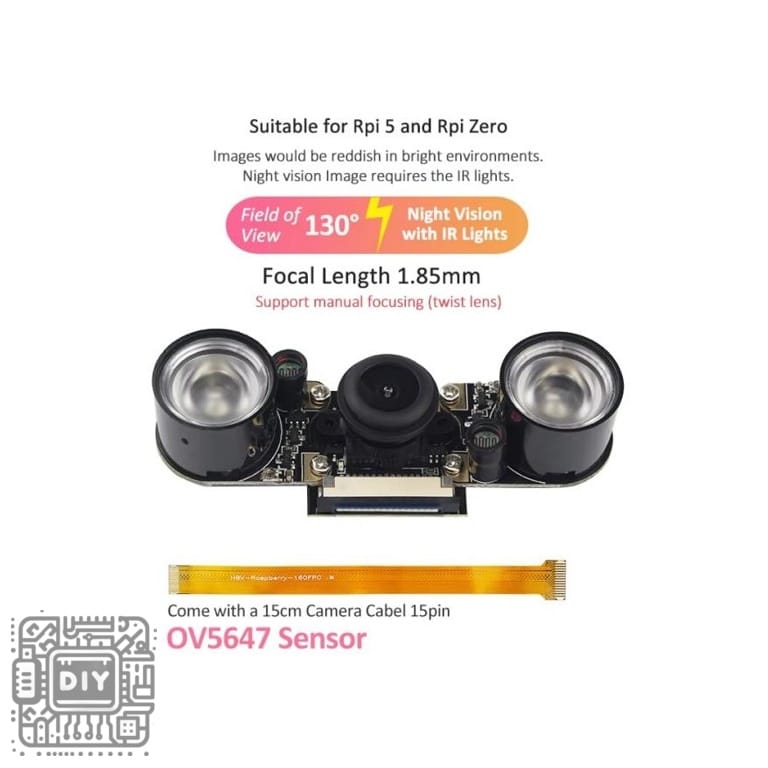 Raspberry Pi 5 Camera Module – MF130 - DIYStoreiq.com